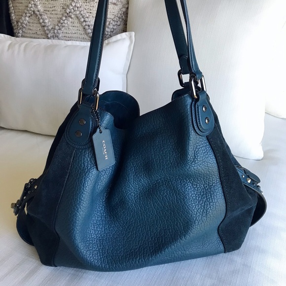 Coach | Bags | Coach Edie Leather Shoulder Bag 42 With Star Rivets And ...